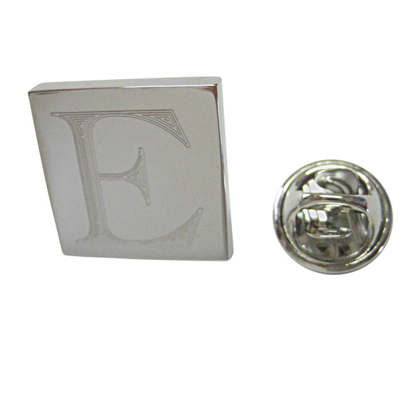 Kiola Designs | Accessories | Letter E Etched Monogram Pendant Lapel ...